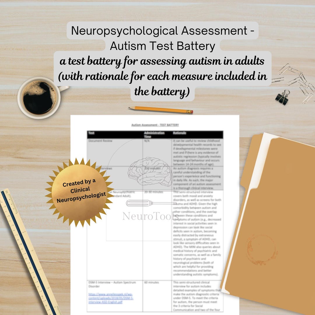 Autism Assessment - Test Battery for Neuropsychologists, Psychologists ...
