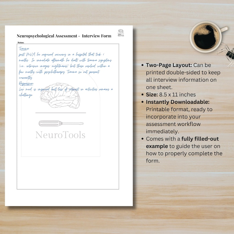 Cognitive Assessment BUNDLE (clinical Interview Guide and Interview ...