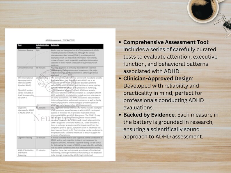 ADHD Assessment Test Battery - Etsy
