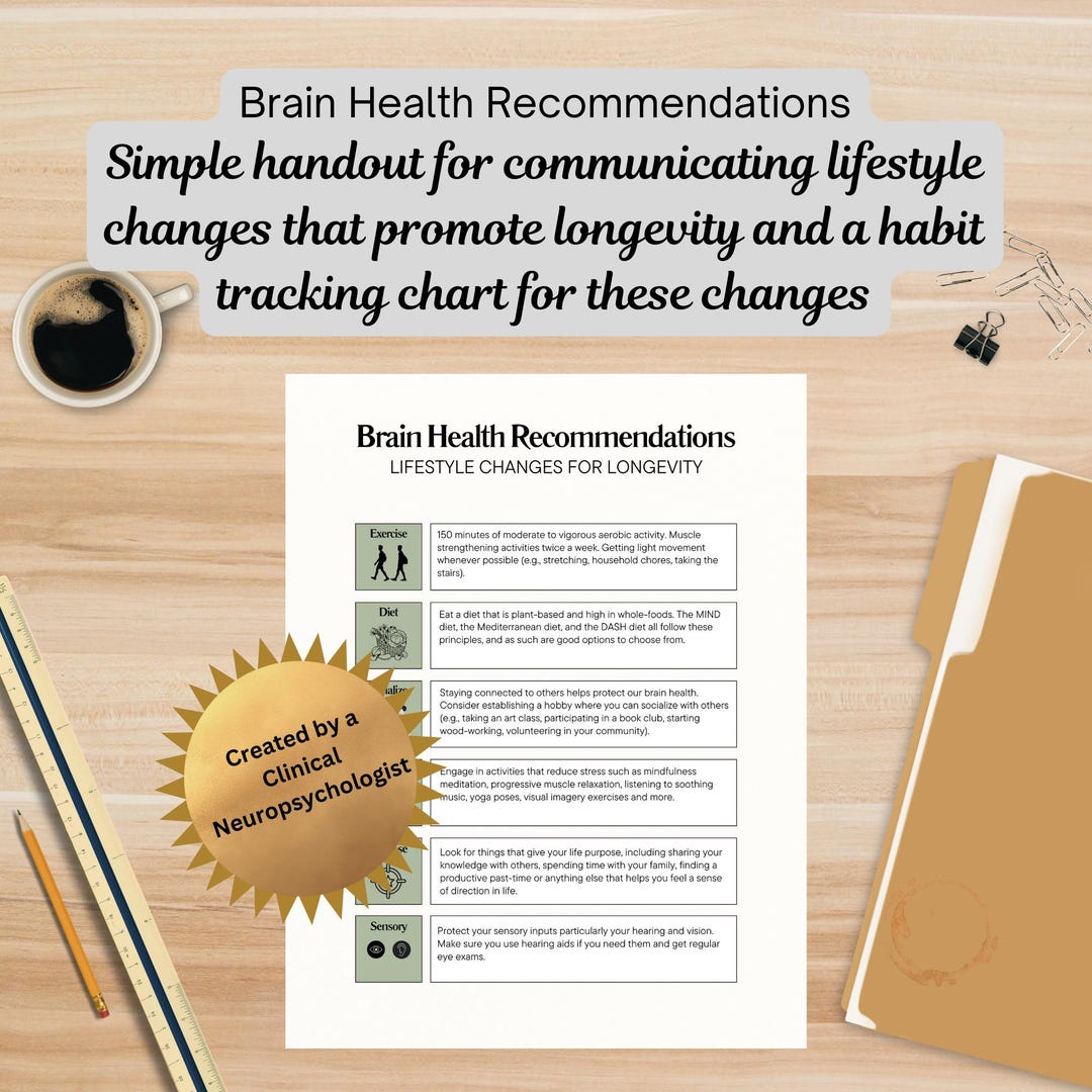 Patient Handout for Improving Cognition With a Guide for Behavioural ...