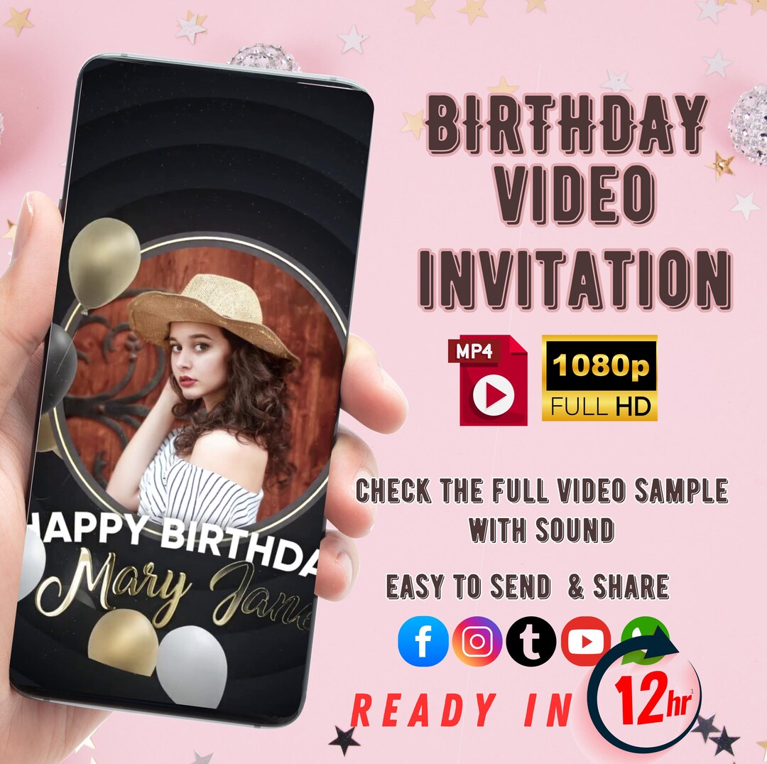 Custom Happy Birthday Animation Video | Personalized Greeting Gift for ...