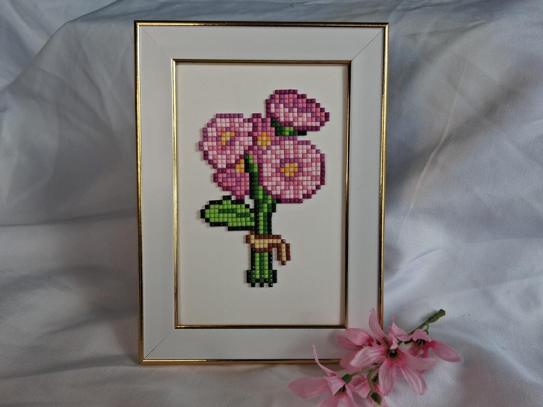 Pixel Art Flower Frames - Etsy