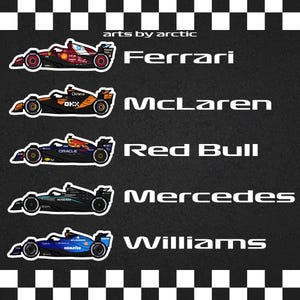 F1 2025 Stickers: Formula 1 Racing Vinyl Decals - Etsy