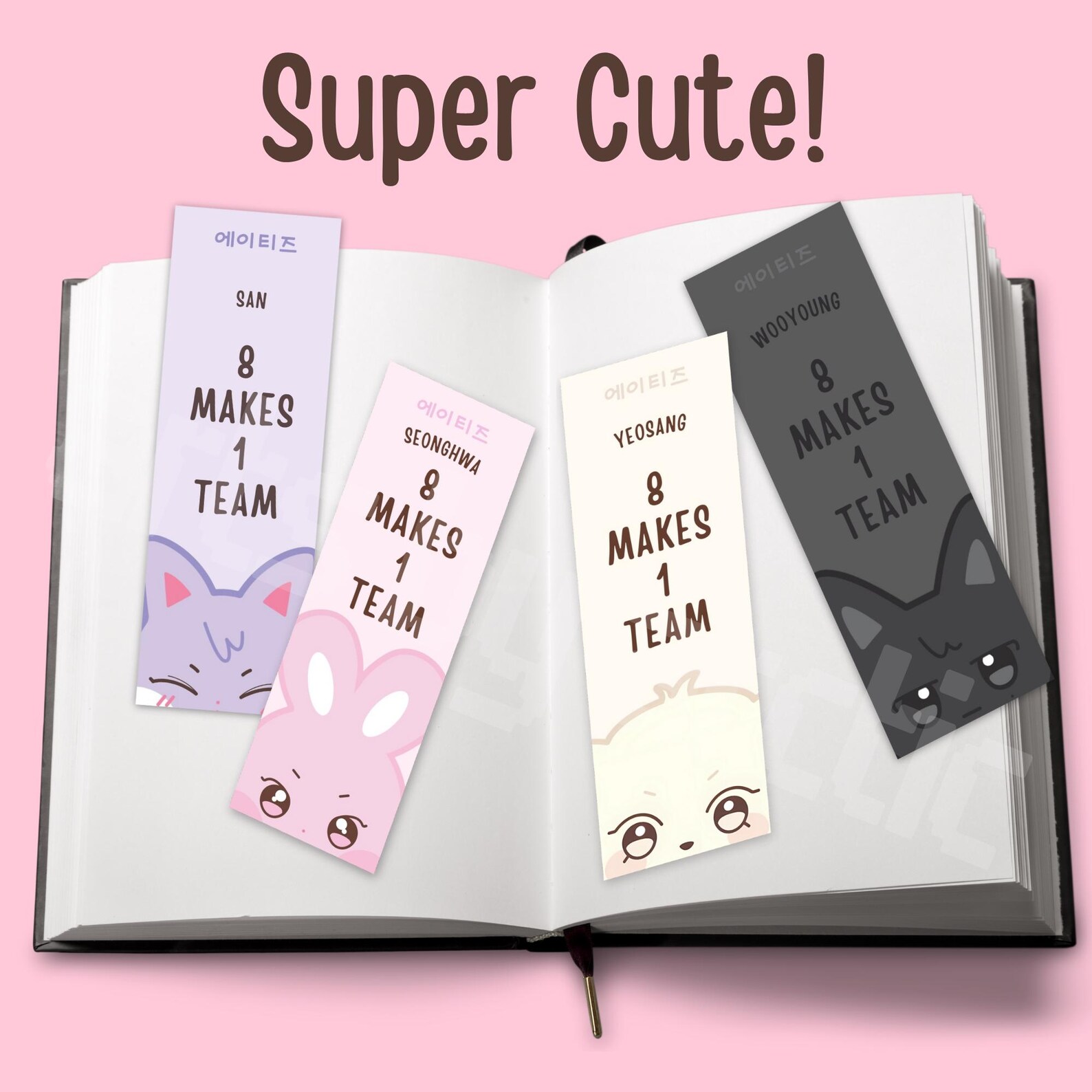 ATEEZ Aniteez Bookmarks: Kpop Fan Gift (digital File) - Etsy