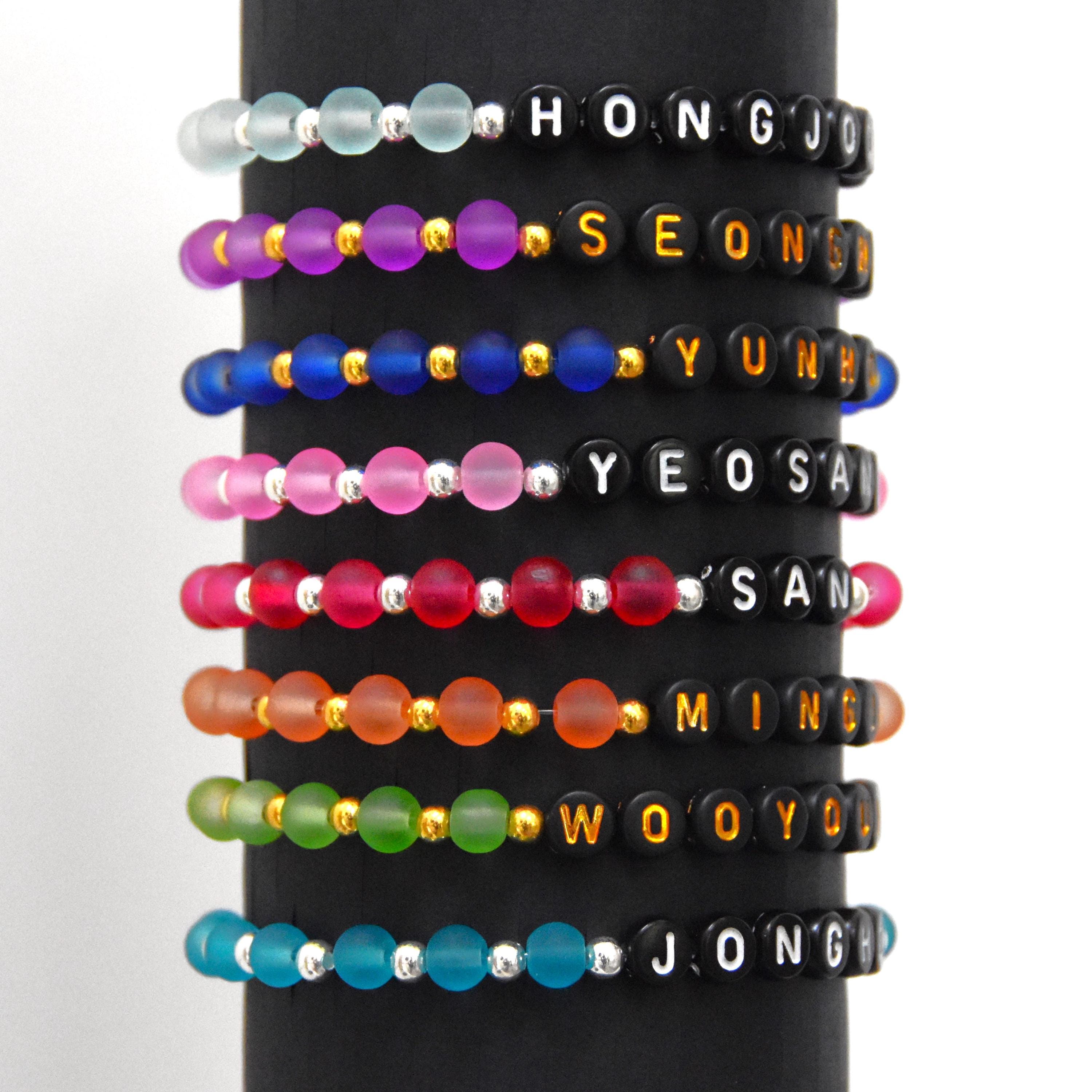 CUSTOM ATEEZ BRACELET Kpop Bracelet Atiny Bracelet Kpop Bias Bracelet ...
