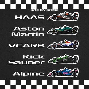 F1 2025 Stickers: Formula 1 Racing Vinyl Decals - Etsy