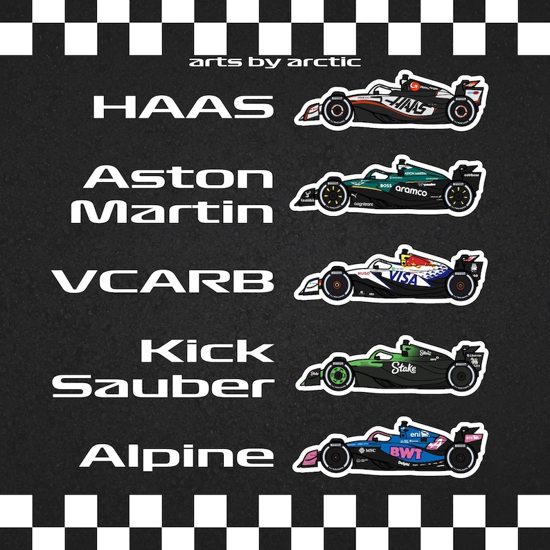 F1 2025 Stickers: Formula 1 Racing Vinyl Decals - Etsy