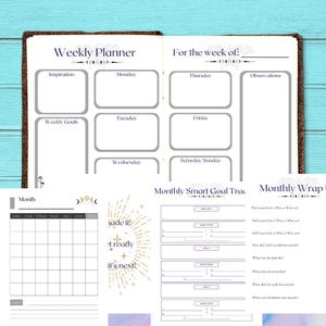 13-month Undated Lunar Themed Calendar and Goal-setting Planner ...