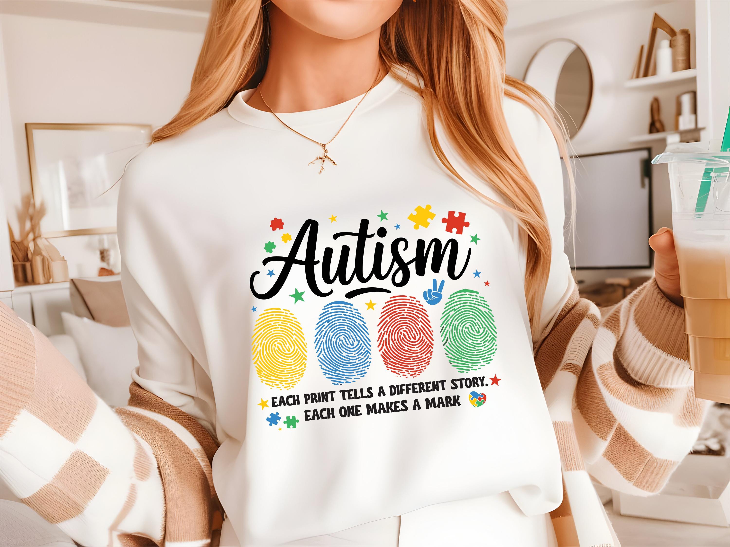 Autism Awareness Fingerprint Design, Neurodiversity Svg Png Ai Eps Dxf ...