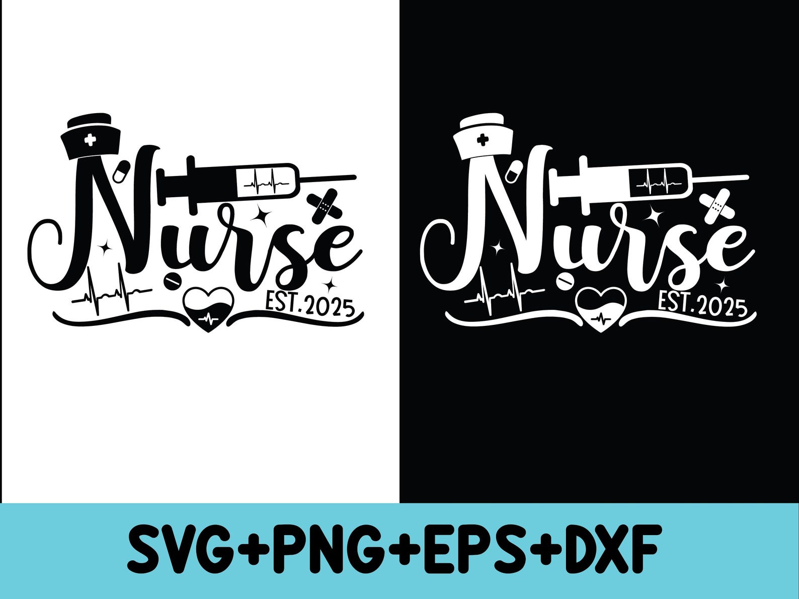 Nurse Est 2025 Svg, Png 2025 Nurse Svg,nursing Student Svg,nurse Png ...