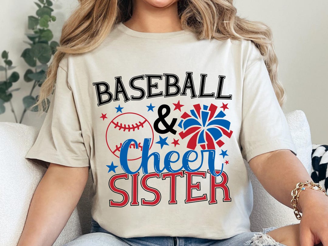 Baseball and Cheer Sister Svg Png,proud Sports Sister Design, Baseball ...