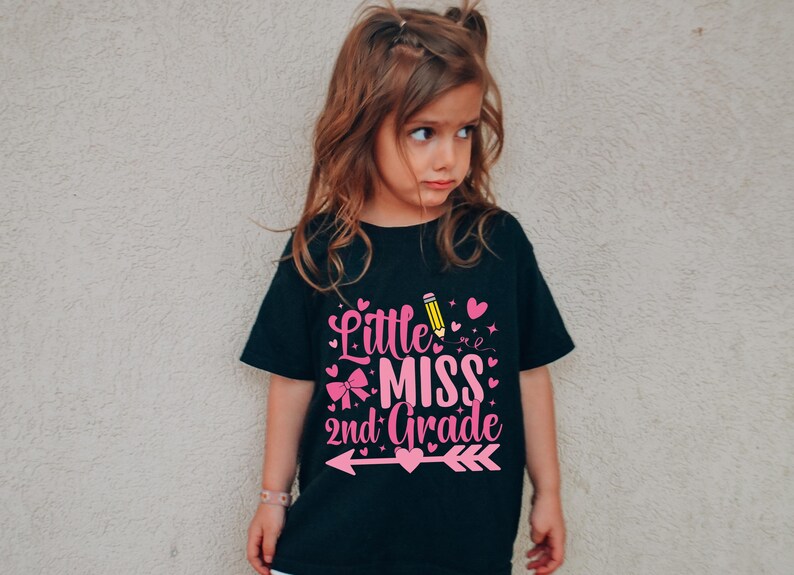 Little Miss Second Grade SVG PNG: Back to School Shirt Design (digital ...