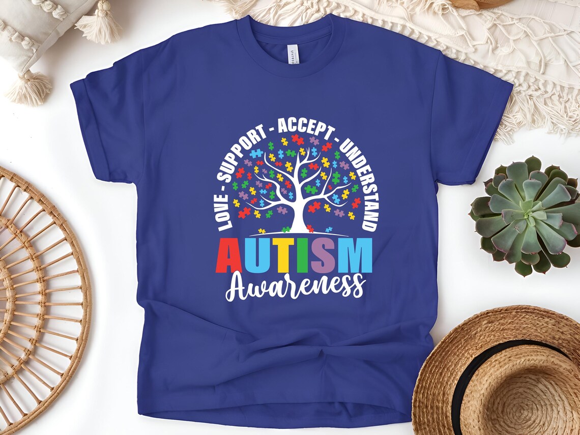 Autism Awareness Tree SVG PNG: Love Support Design (digital Download ...