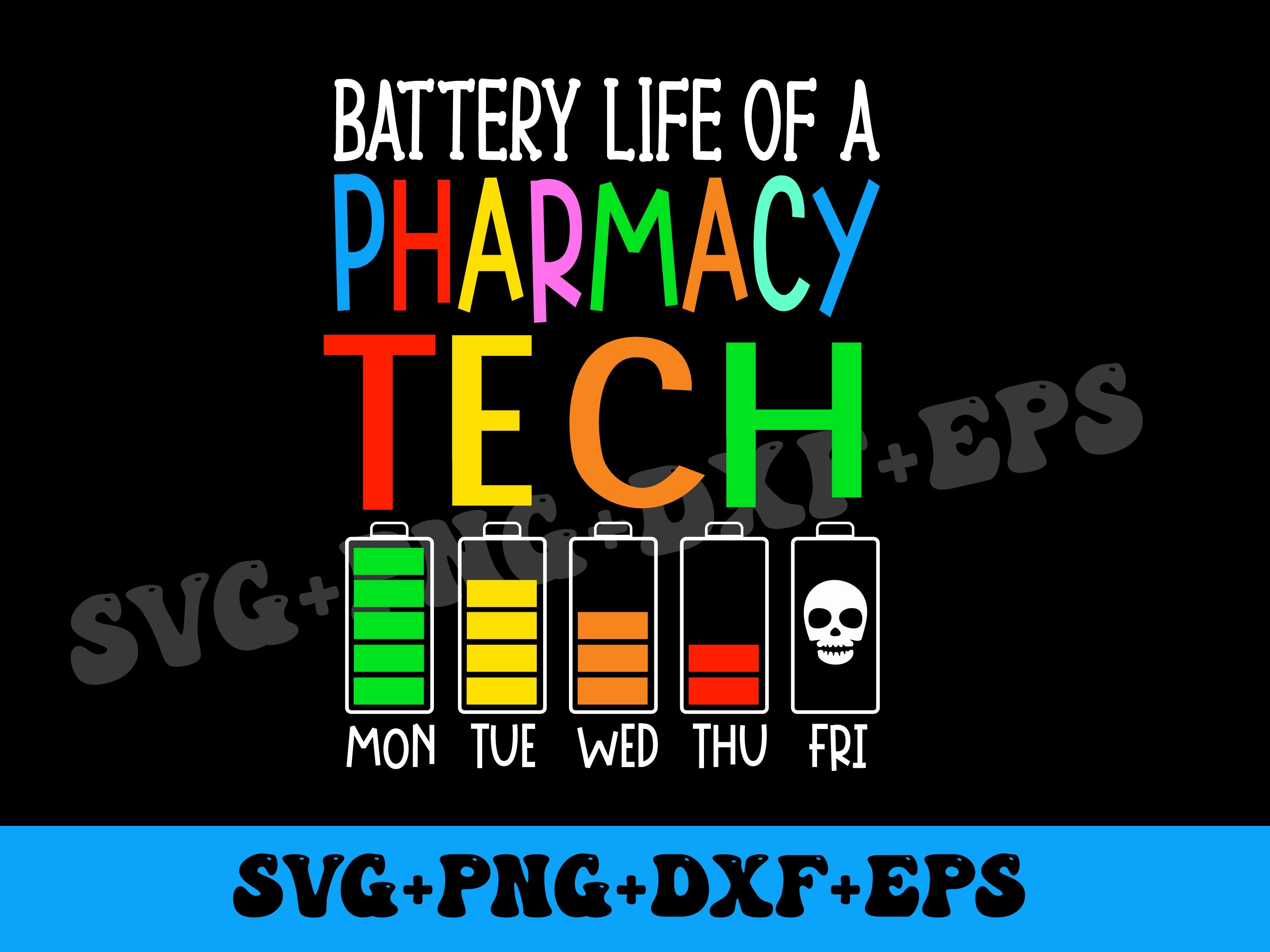 Battery Life of a Pharmacy Tech Svg Png,hospital Svg,pharmacy Tech Png ...
