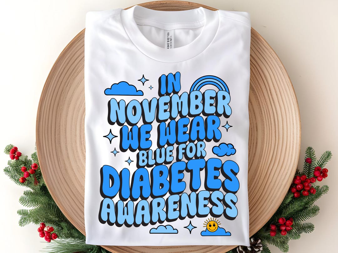 In November We Wear Blue SVG PNG, Diabetes Awareness Month Design, Blue ...