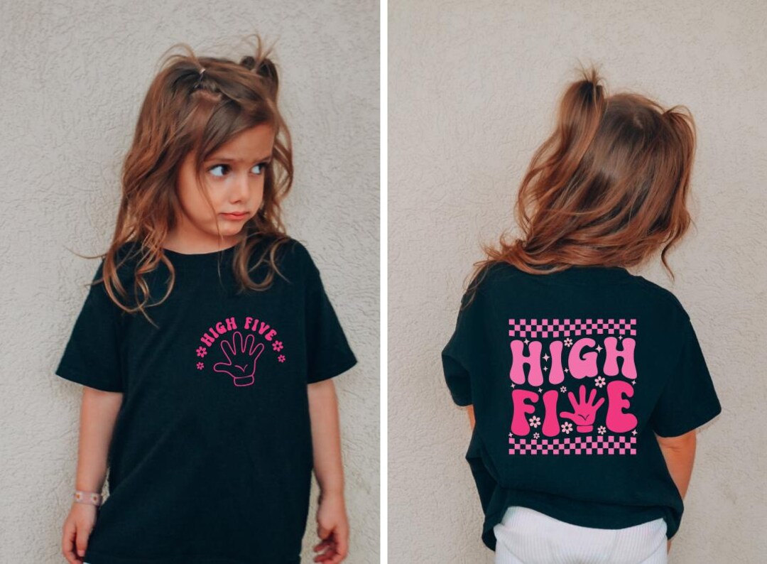 High Five It's My Birthday SVG PNG: 5th Birthday Girl Design (digital ...
