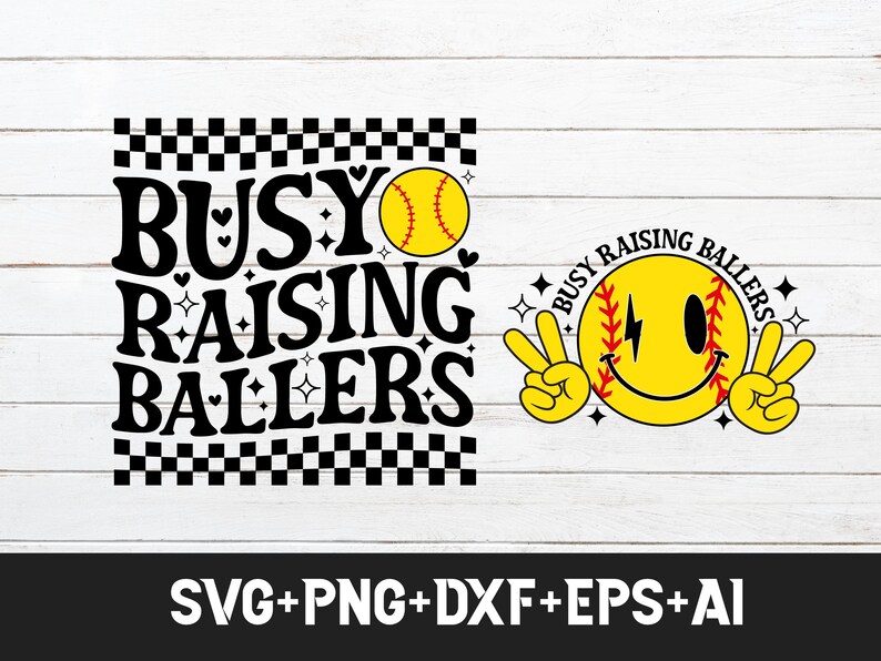 Busy Raising Ballers Svg Png, Softball Mom Svg, Front Back Pocket Game ...