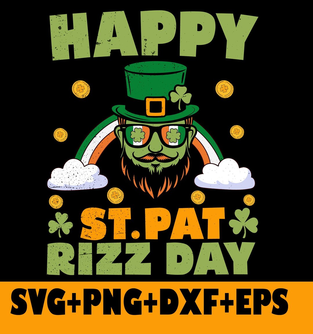 Happy St Pat Rizz Day Svg Png,happy St. Patricks Day,saint Patrick's ...
