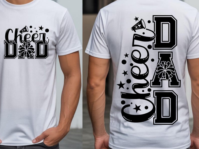 Cheer Dad SVG PNG | Proud Cheer Dad Shirt Design | Cheerleader Dad Life ...