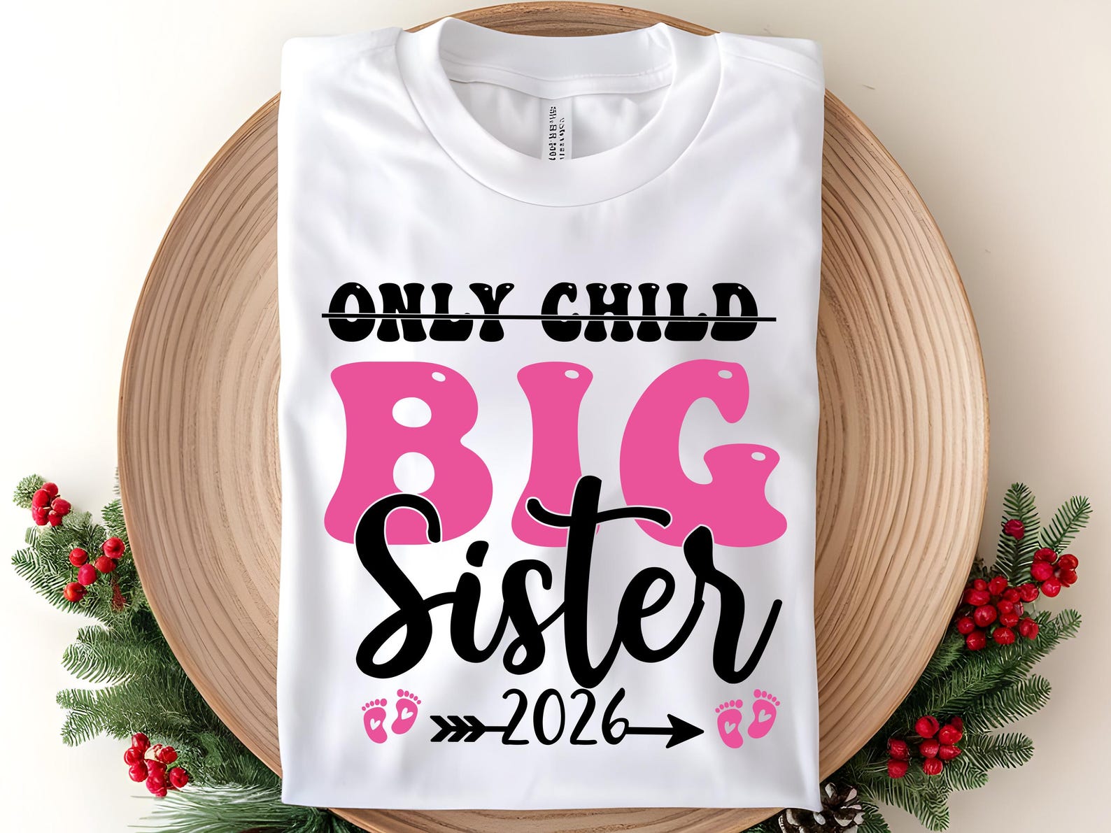 Hermana mayor hija única 2026 PNG SVG, Diseño de anuncio de embarazo ...
