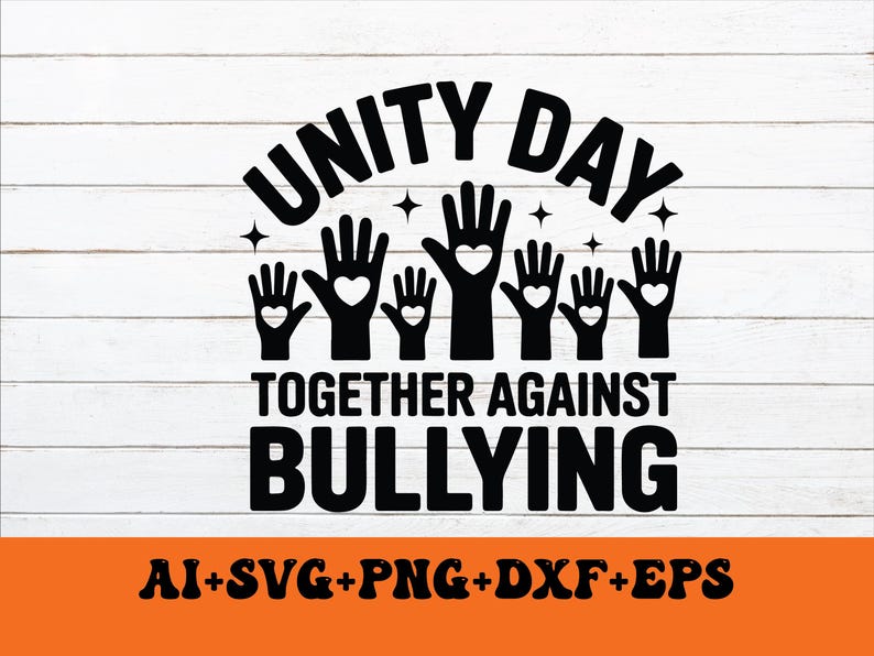 Unity Day Anti-bullying SVG Bundle: We Wear Orange (digital Files) - Etsy