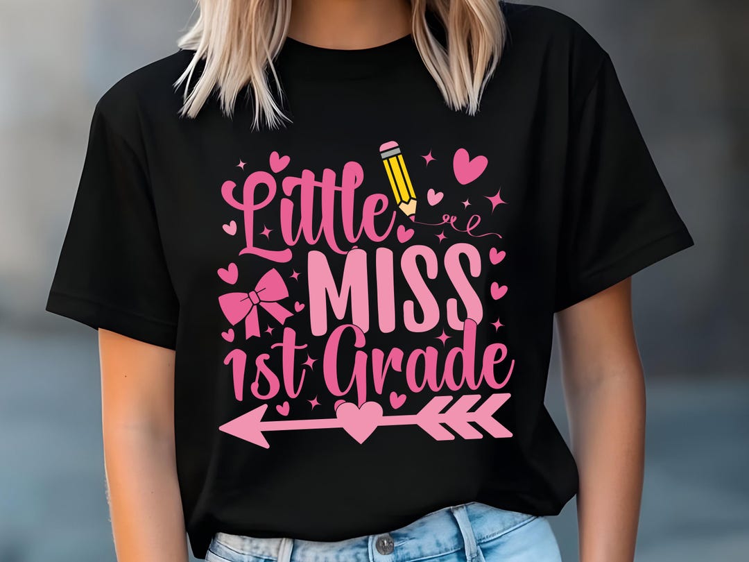 Little Miss First Grade SVG, Back to School Png (digital Files) - Etsy ...