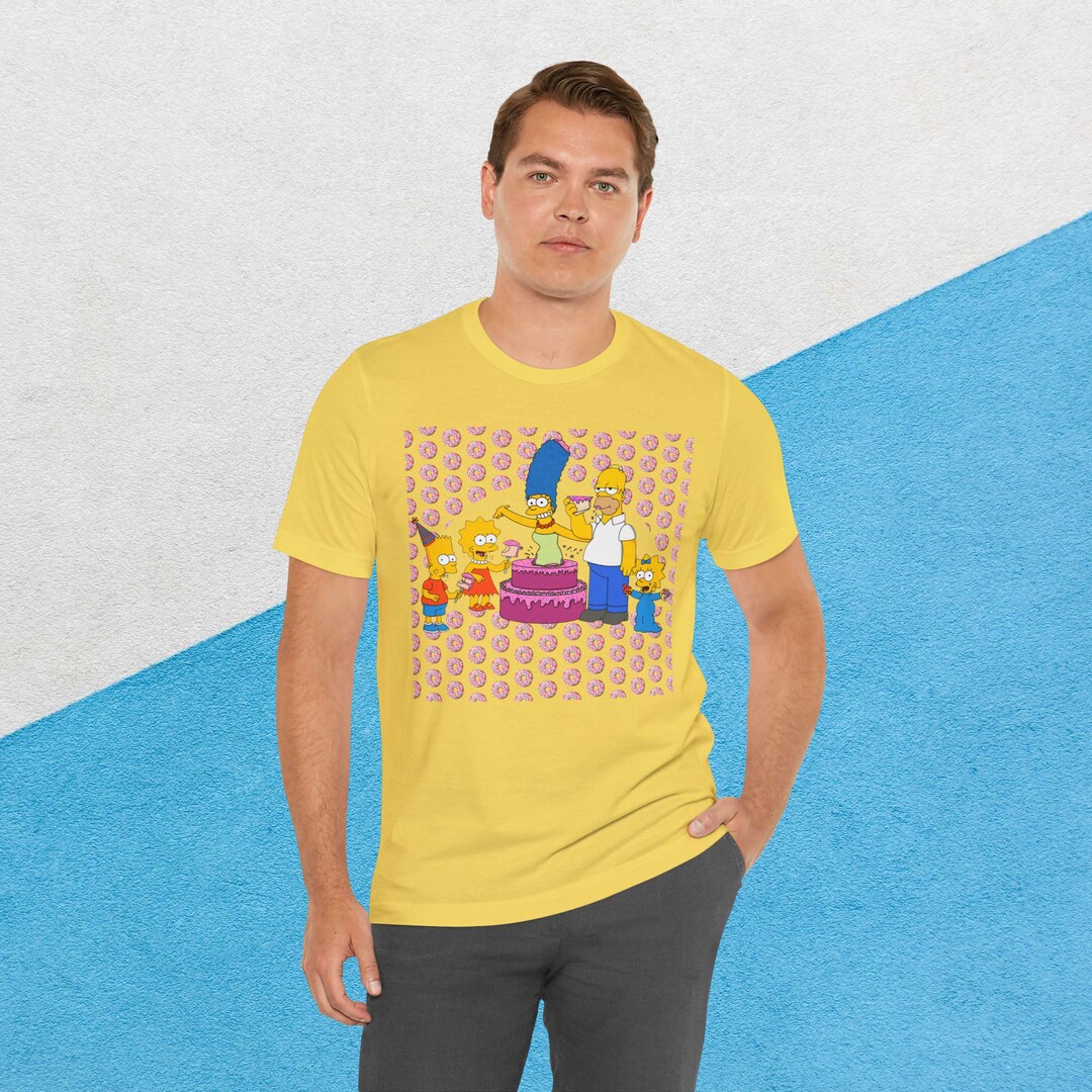 Family Simpsons Birthday Celebration Party Cake Shirt, Universal Epic ...