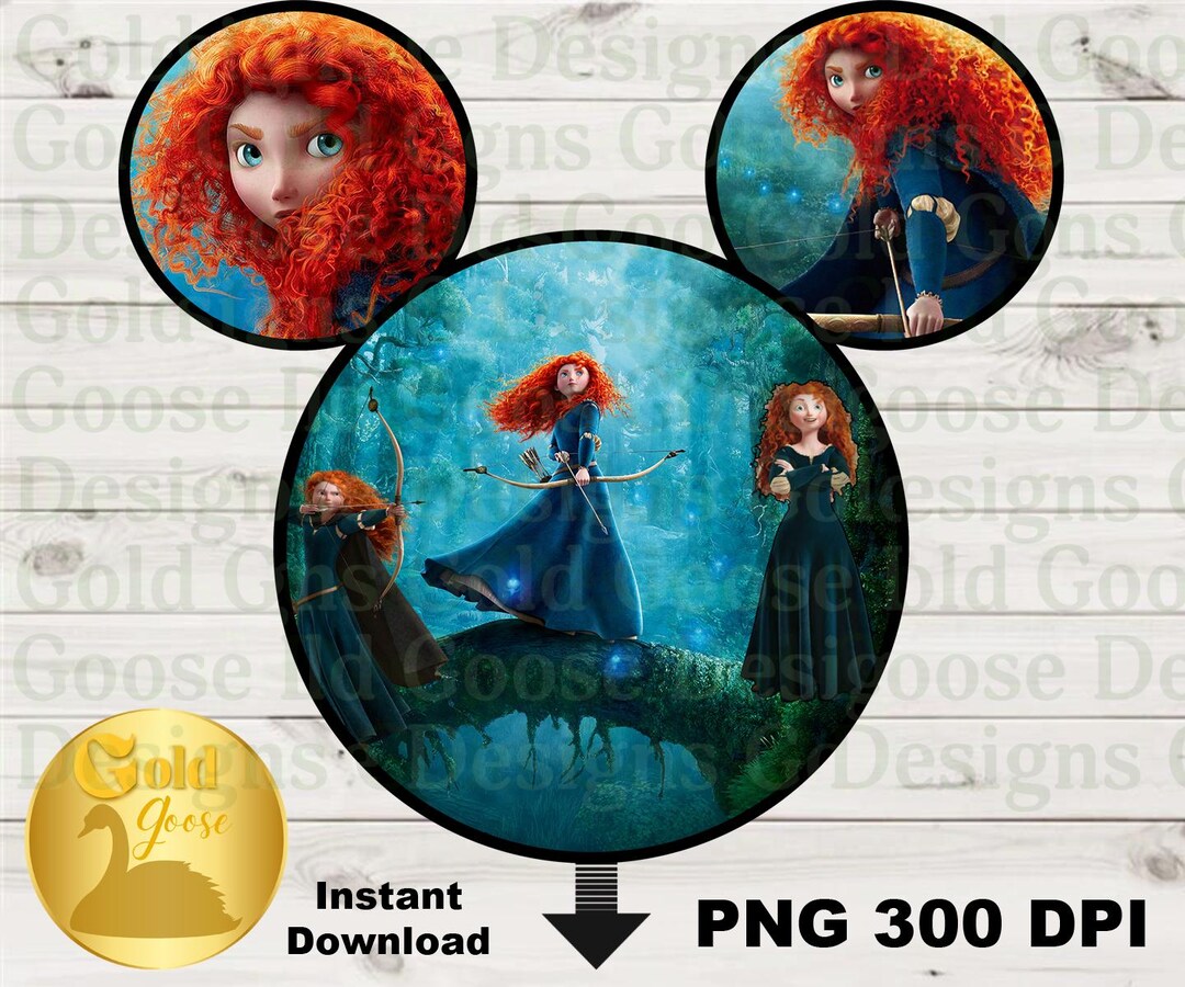 Princess Inspired Scottish Brave Mickey Ears, Merida Witch Lord, Fergus ...