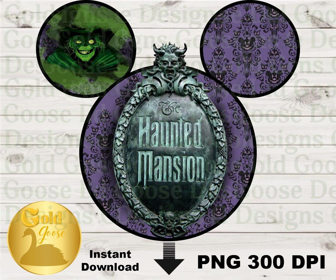Park Haunted Mansion Foolish Mortal Hitchhiking Ghost Purple Green ...