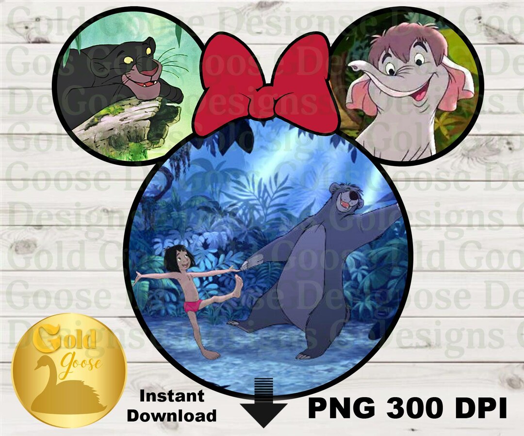 Inspired Jungle Book Kaa Mowgli Baloo Bagheera Shere Khan King Louie ...