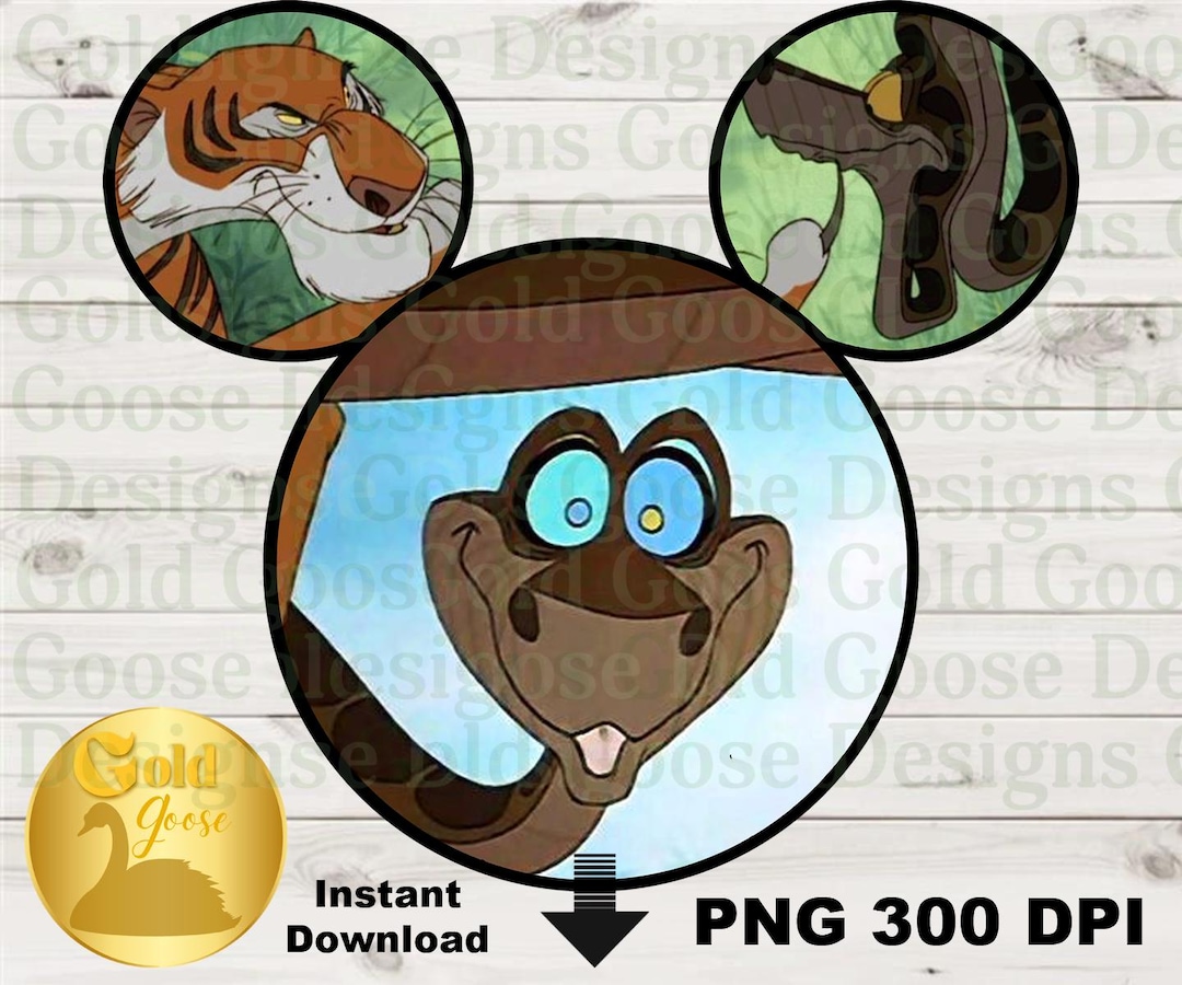 Inspired Jungle Book Kaa Mowgli Baloo Bagheera Shere Khan King Louie ...