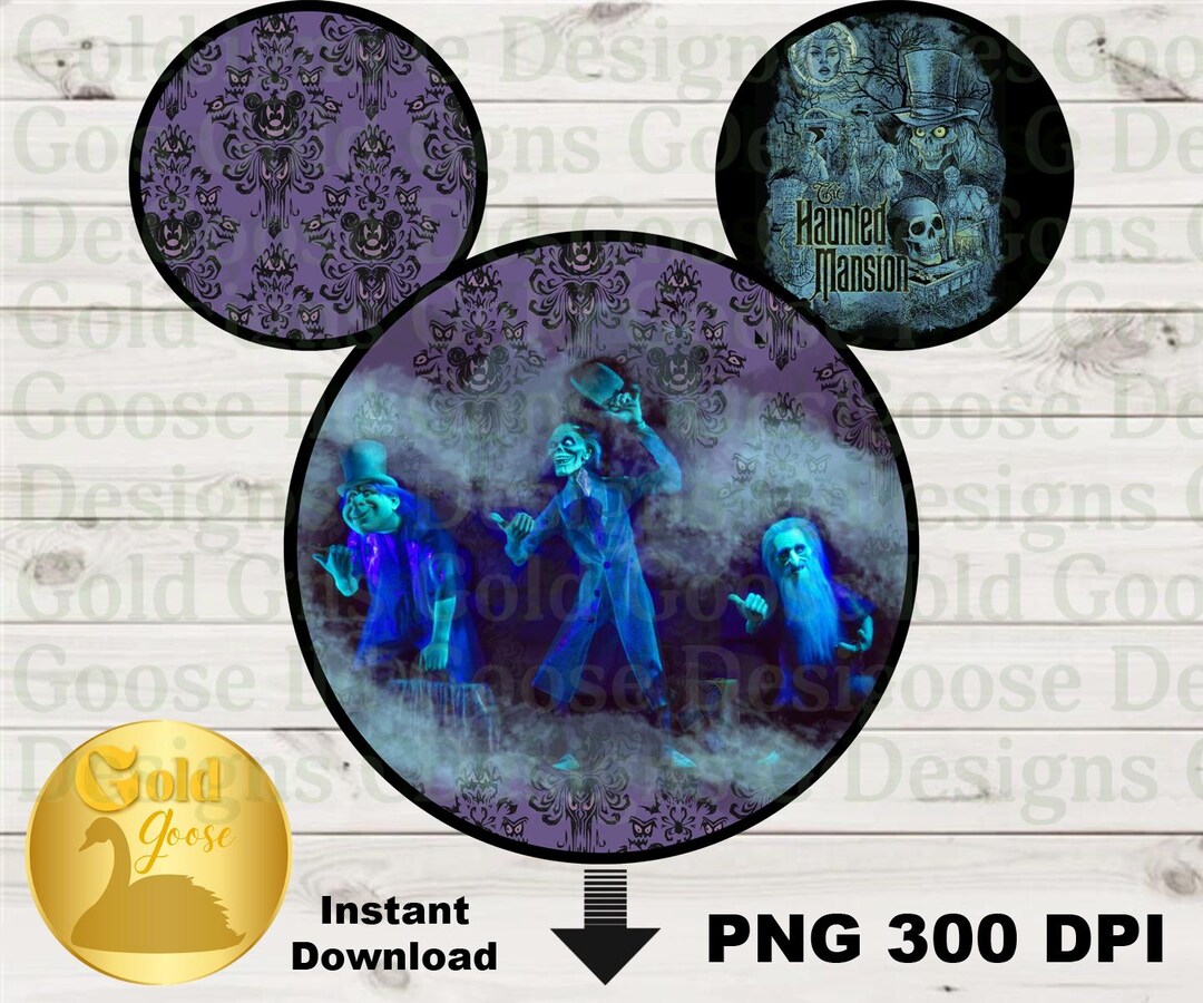 Park Haunted Mansion Foolish Mortal Hitchhiking Ghost Purple Green ...
