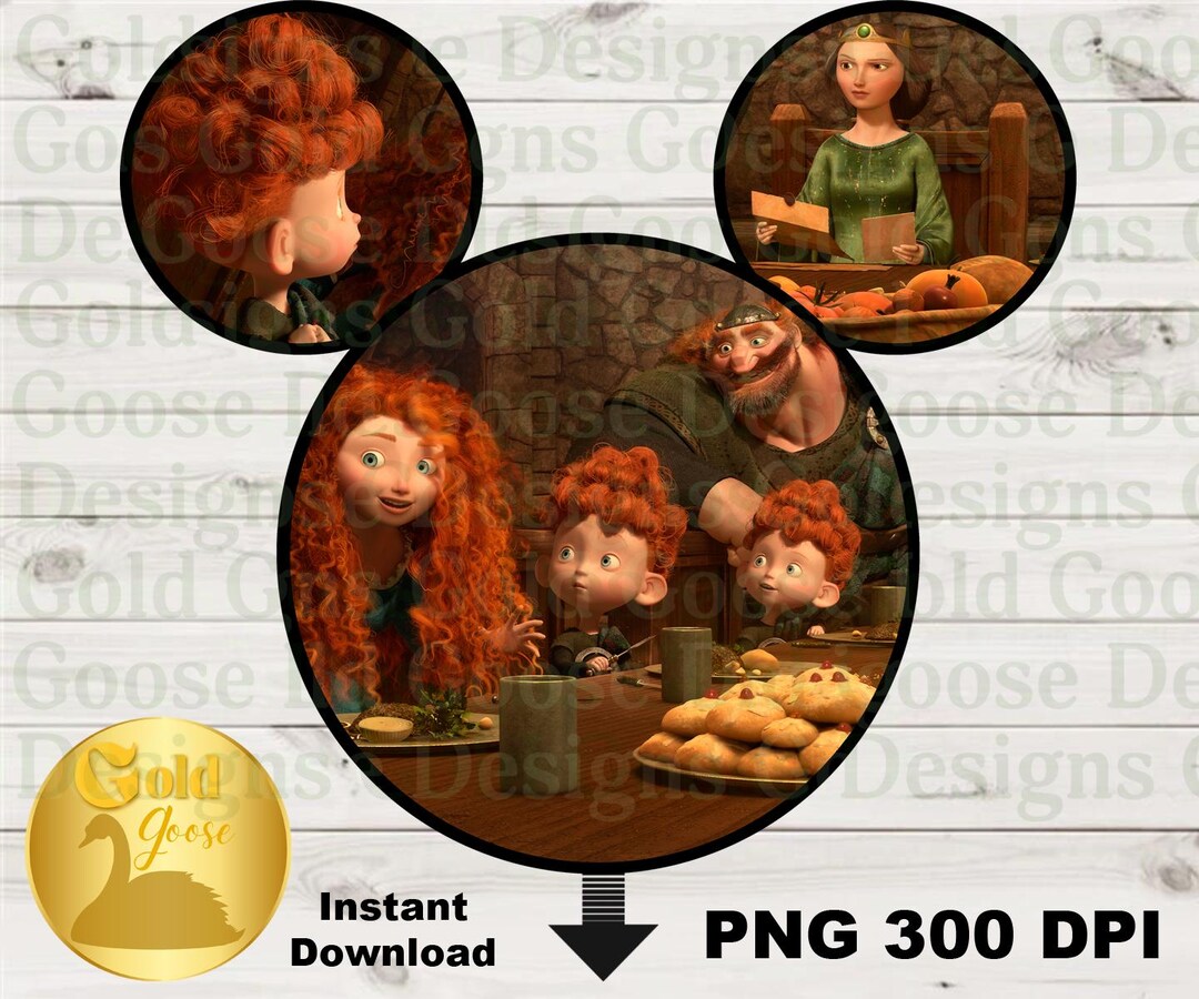 Princess Inspired Scottish Brave Mickey Ears, Merida Witch Lord, Fergus ...