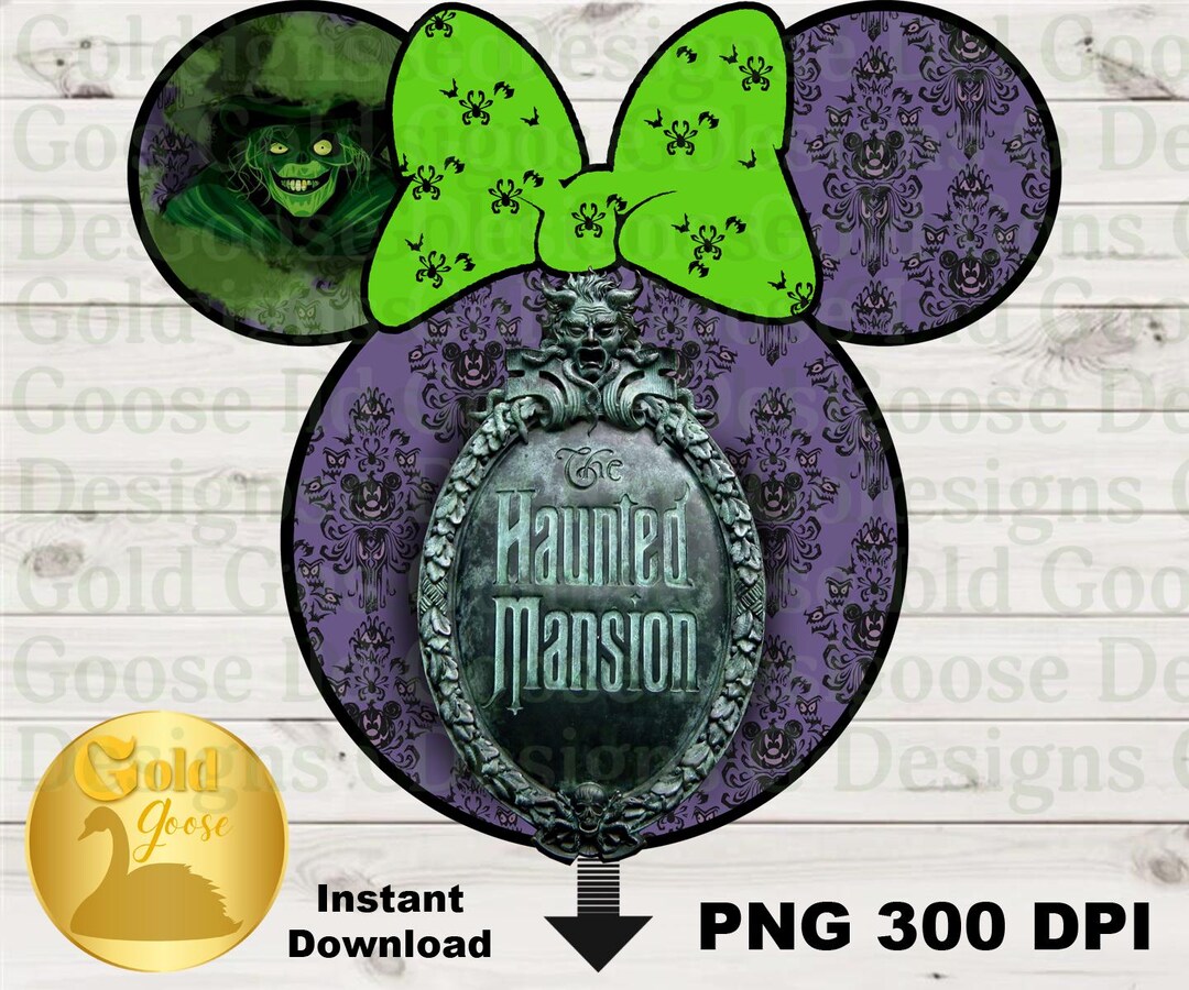 Park Haunted Mansion Foolish Mortal Hitchhiking Ghost Purple Green ...