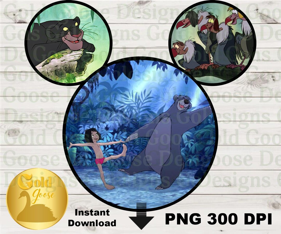 Inspired Jungle Book Kaa Mowgli Baloo Bagheera Shere Khan King Louie ...