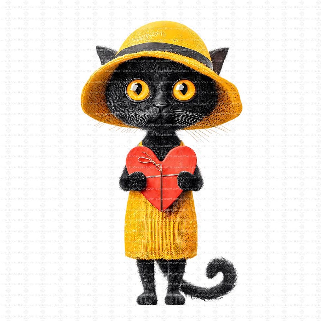 Fancy Cat Clipart, Humanized Kitten in Suit, 3D Pet Illustration (PNG ...