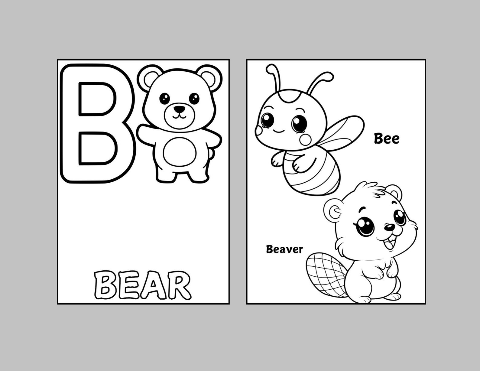 ABC Animal Coloring Book, 50 Printable Alphabet Animal Coloring Pages ...
