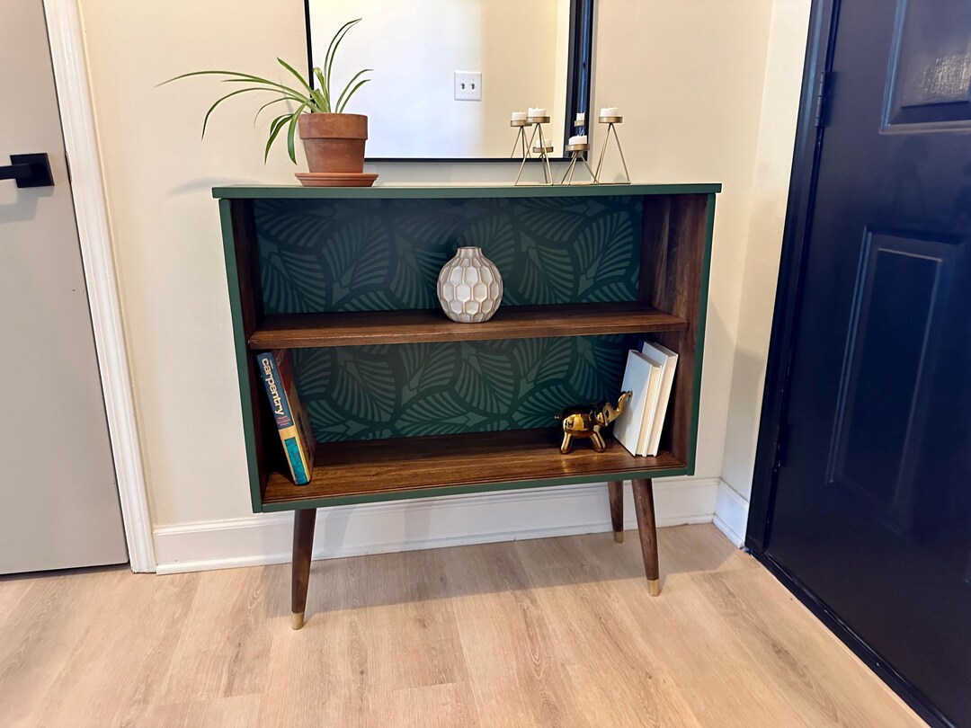SOLD Refinished Vintage MCM Bookcase - Etsy