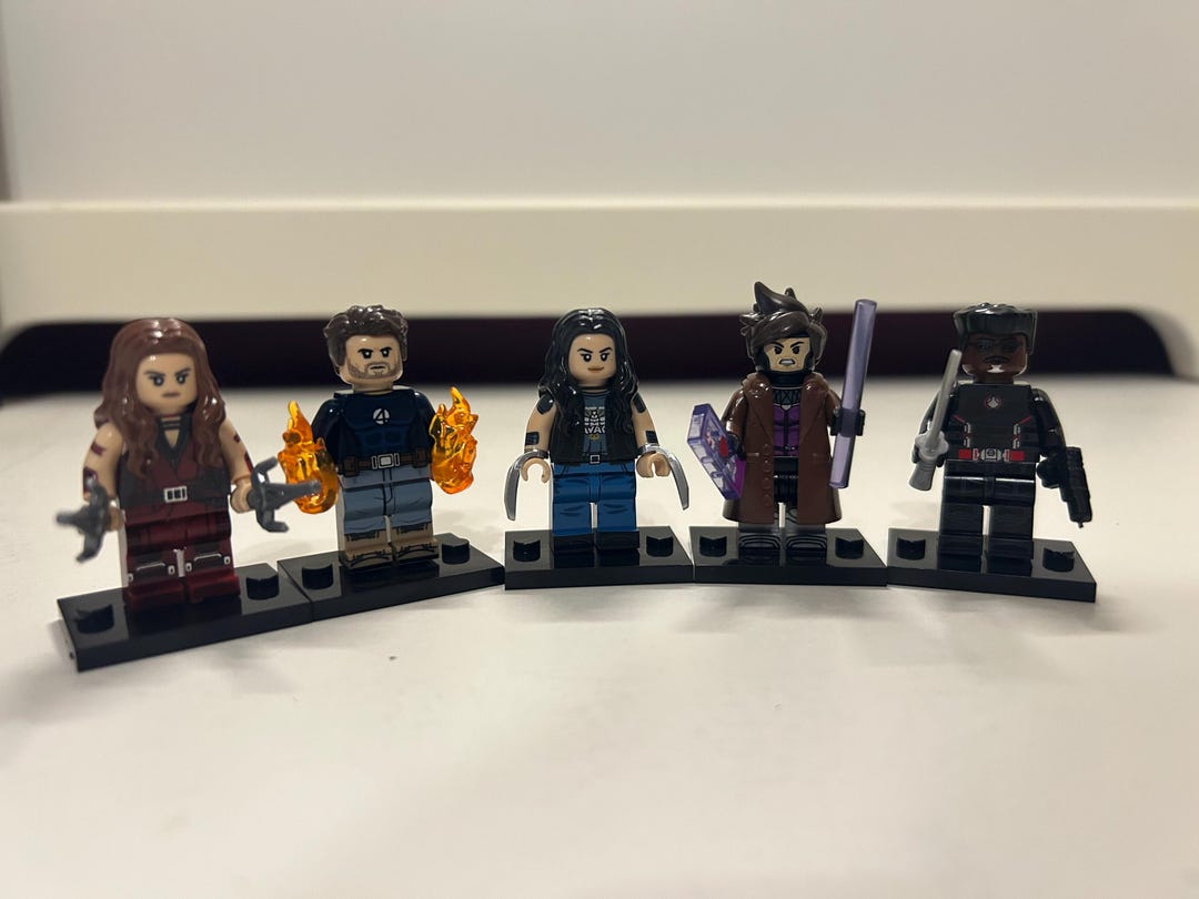 Lego X - 23 Gambit Elektra Human Torch Blade Team Deadpool and ...
