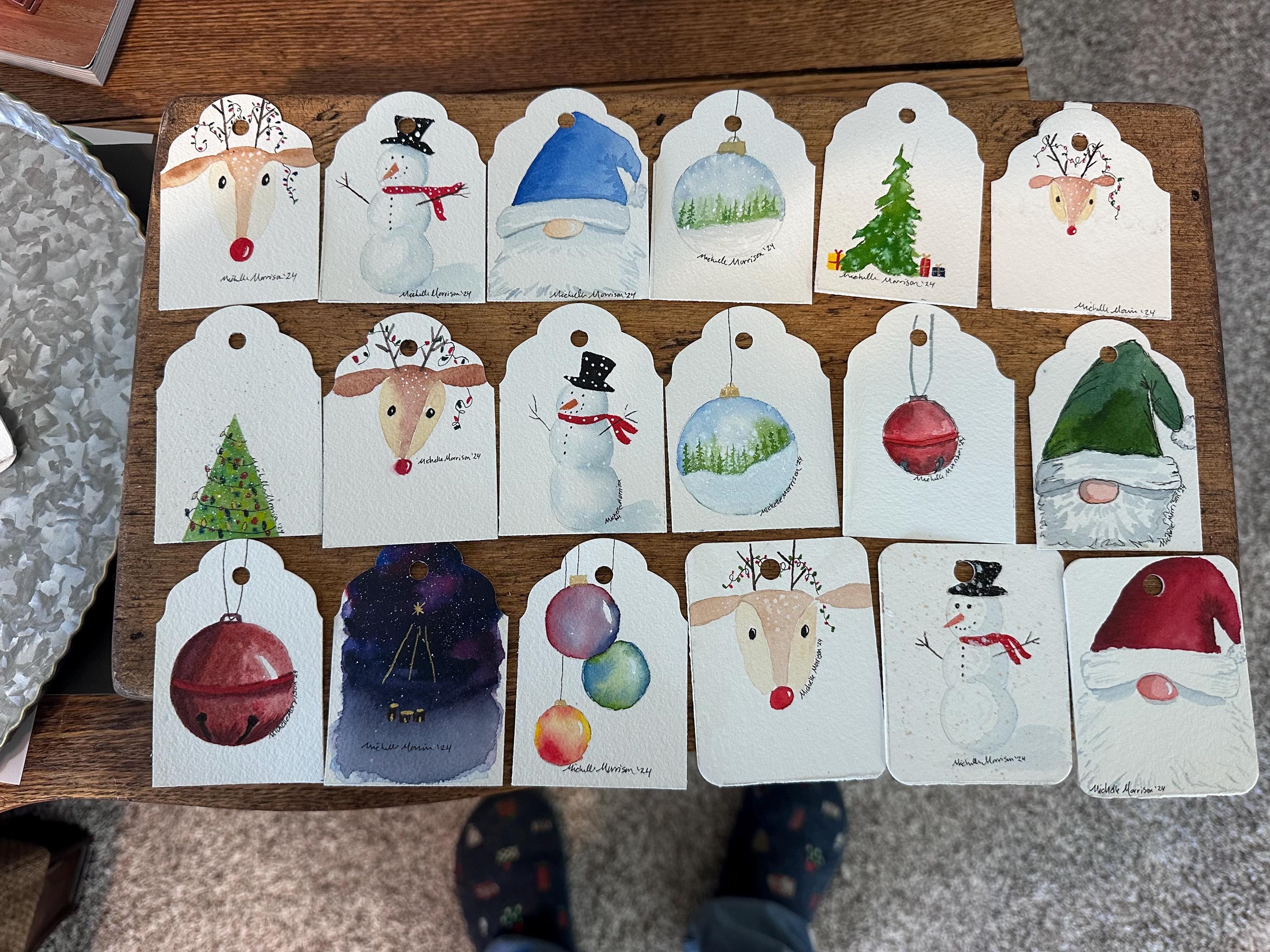 Original Watercolor Gift Tags/ornaments - Etsy