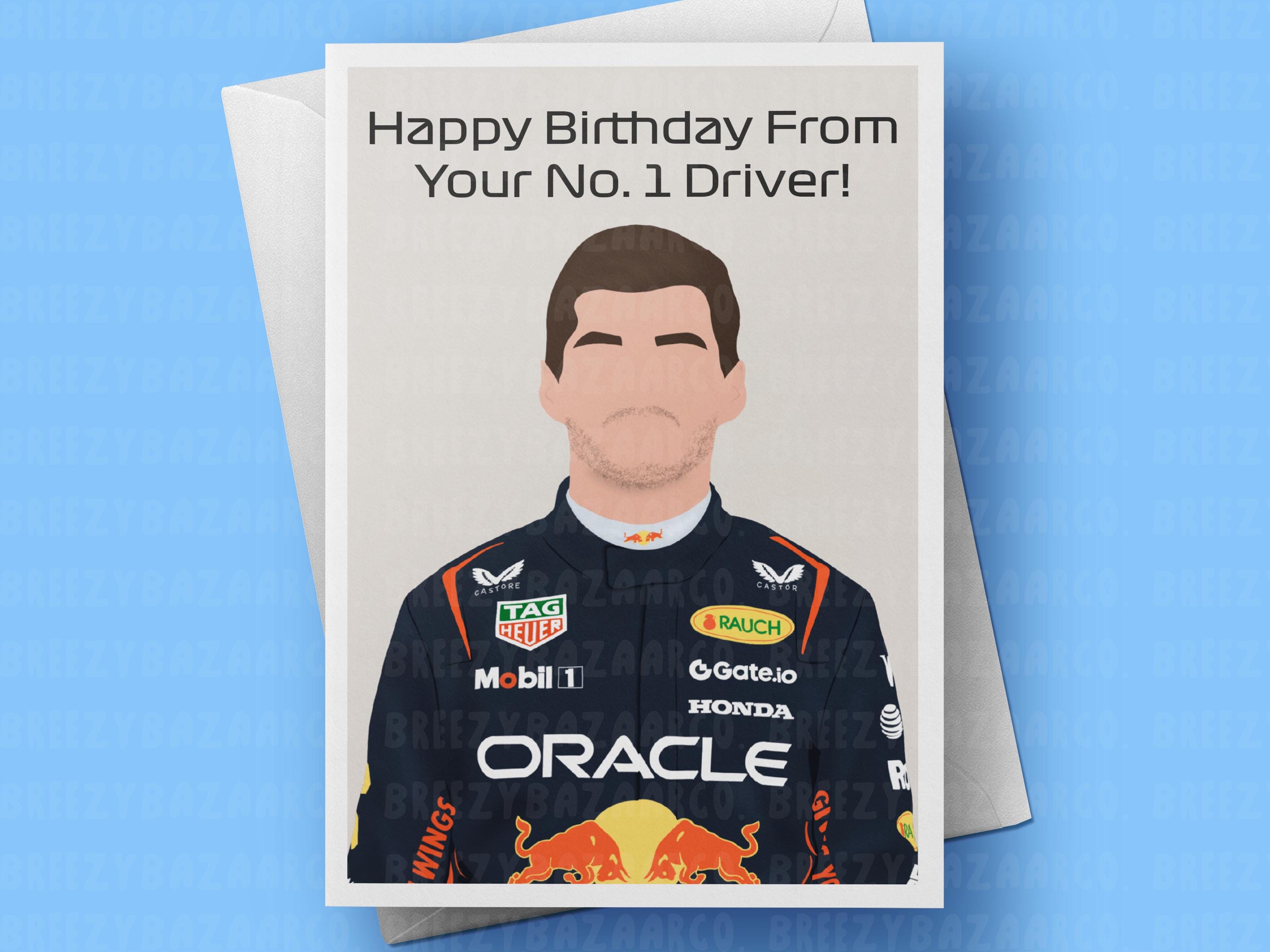 Max Verstappen Inspired Birthday Card - Happy Birthday From Your No.1 ...