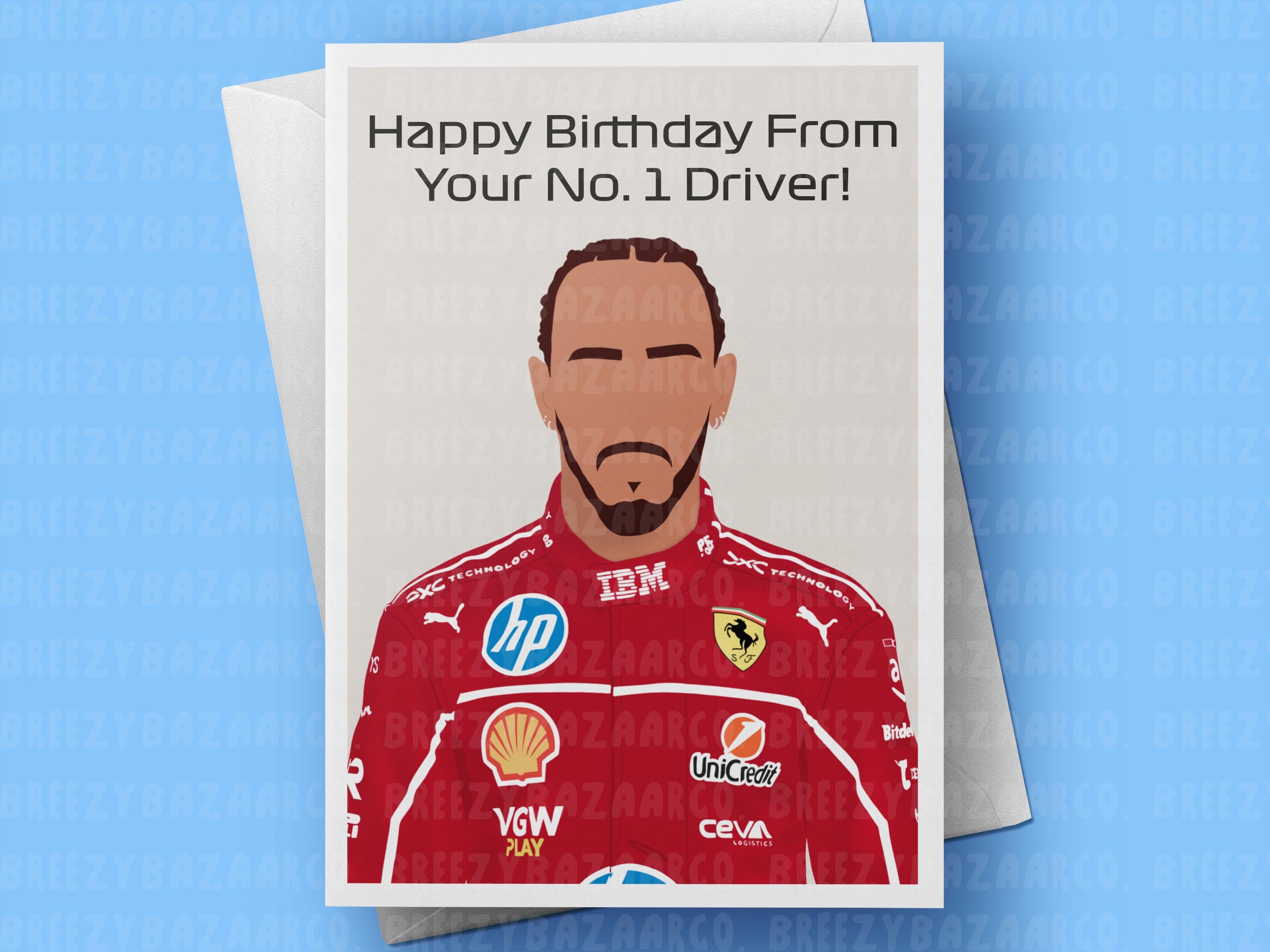 Lewis Hamilton Inspired Birthday Card - Happy Birthday From Your No.1 ...