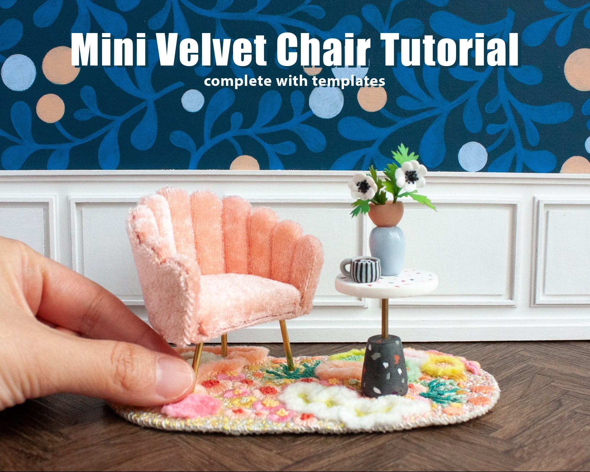 Mini velvet chair store