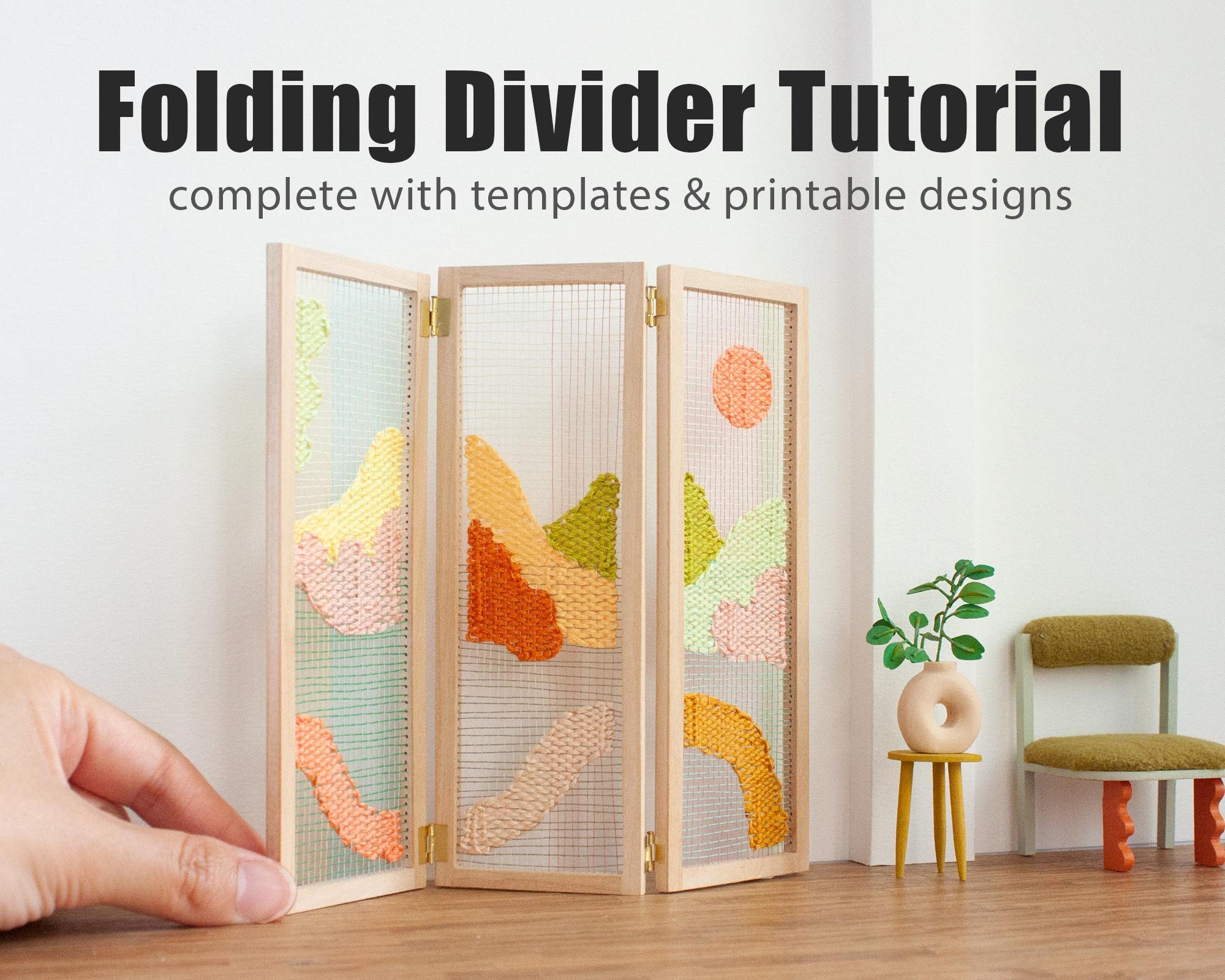 Miniature Dollhouse Folding Screen Tutorial PDF Download for - Etsy