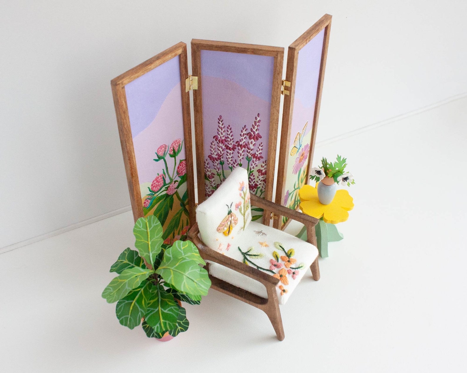 Miniature Dollhouse Folding Screen Tutorial - PDF Download for Mini ...