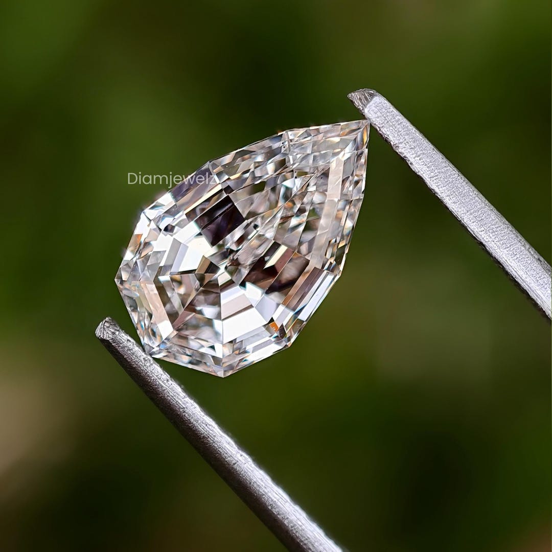 Pear Cut Lab Grown Diamond, Modified Pear Step Cut Lab Grown Diamond ...