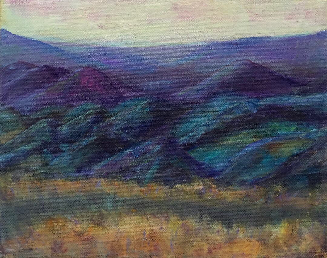 Tecate Divide II- Original Acrylic Painting Desert Impressions Pastel ...
