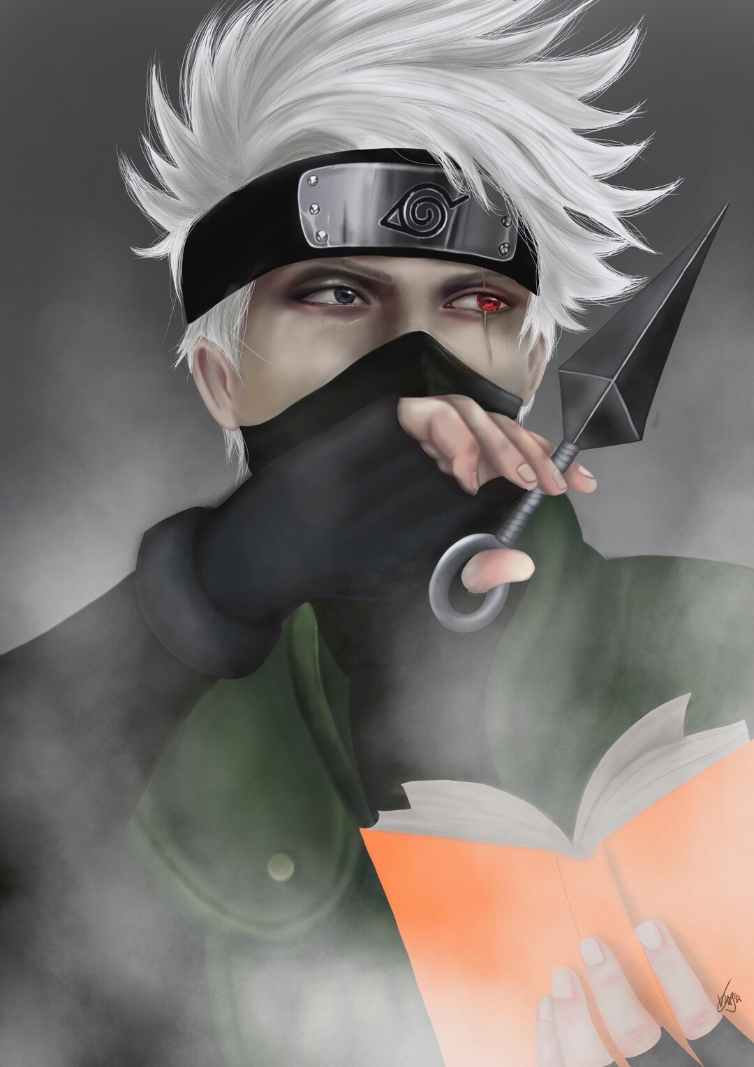 Kakashi Hatake Art Print 21cm X 30cm - Etsy