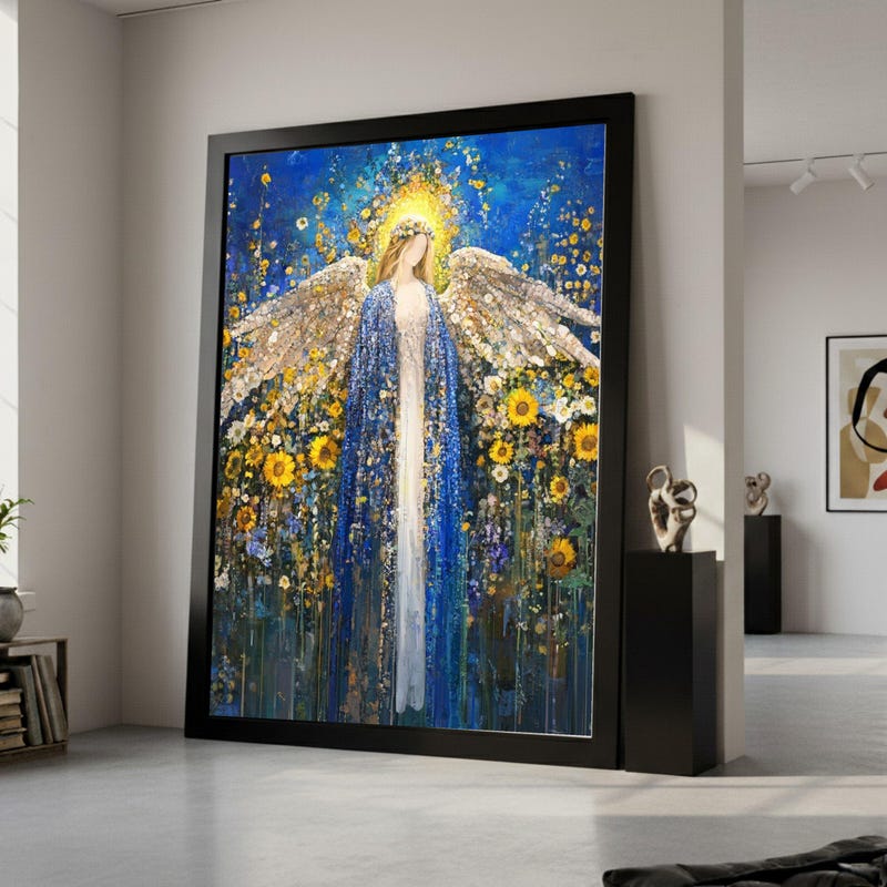 Blue Angel Painting - Etsy