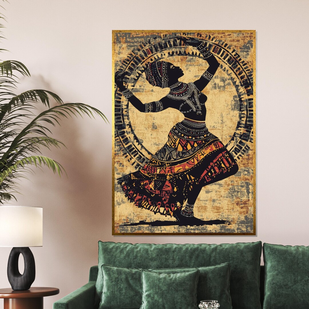 Ethnic Dance Canvas, Tribal Art Wall Print, African Dance Poster, Wall ...